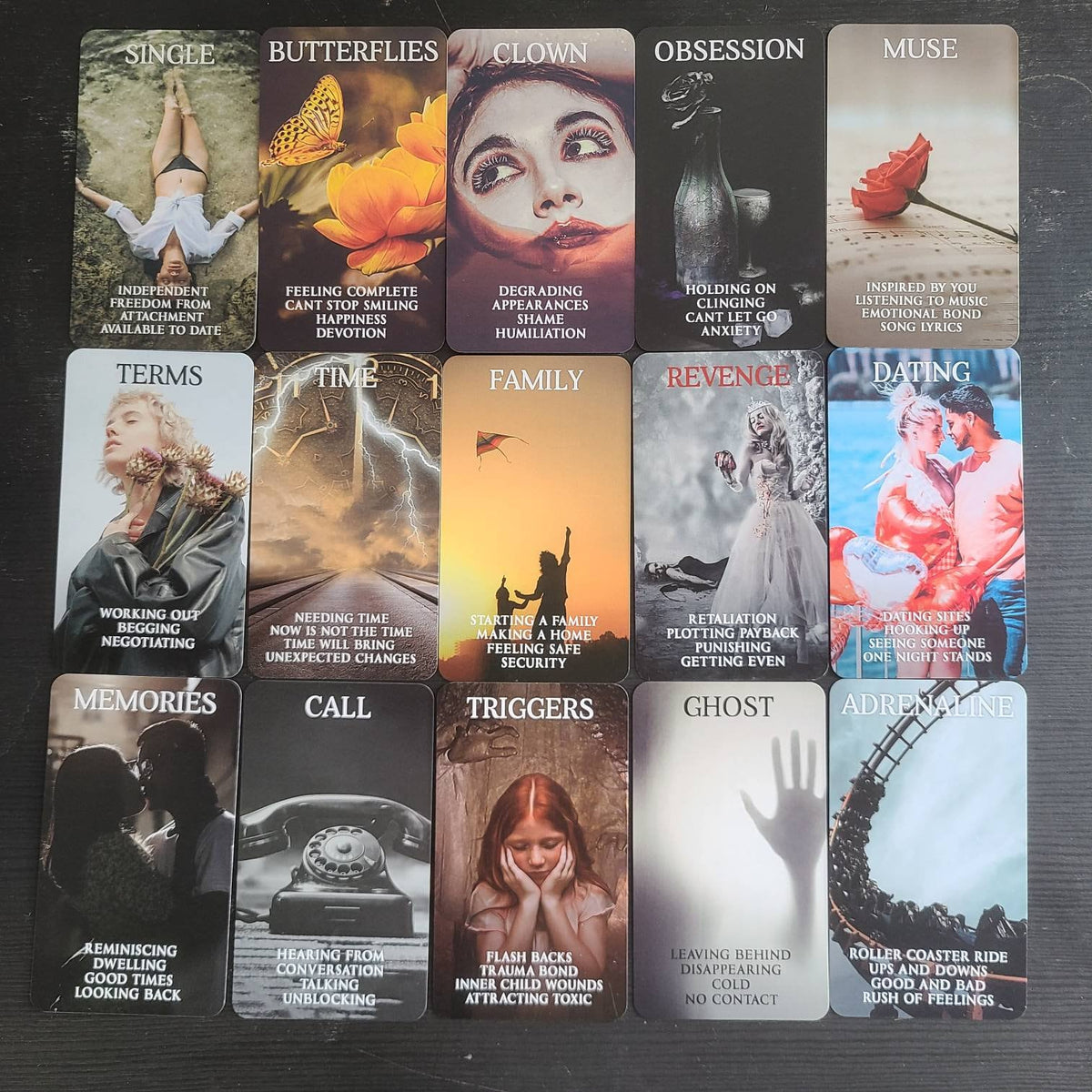 Mystic Black Rose Oracle Deck | Situations Deck