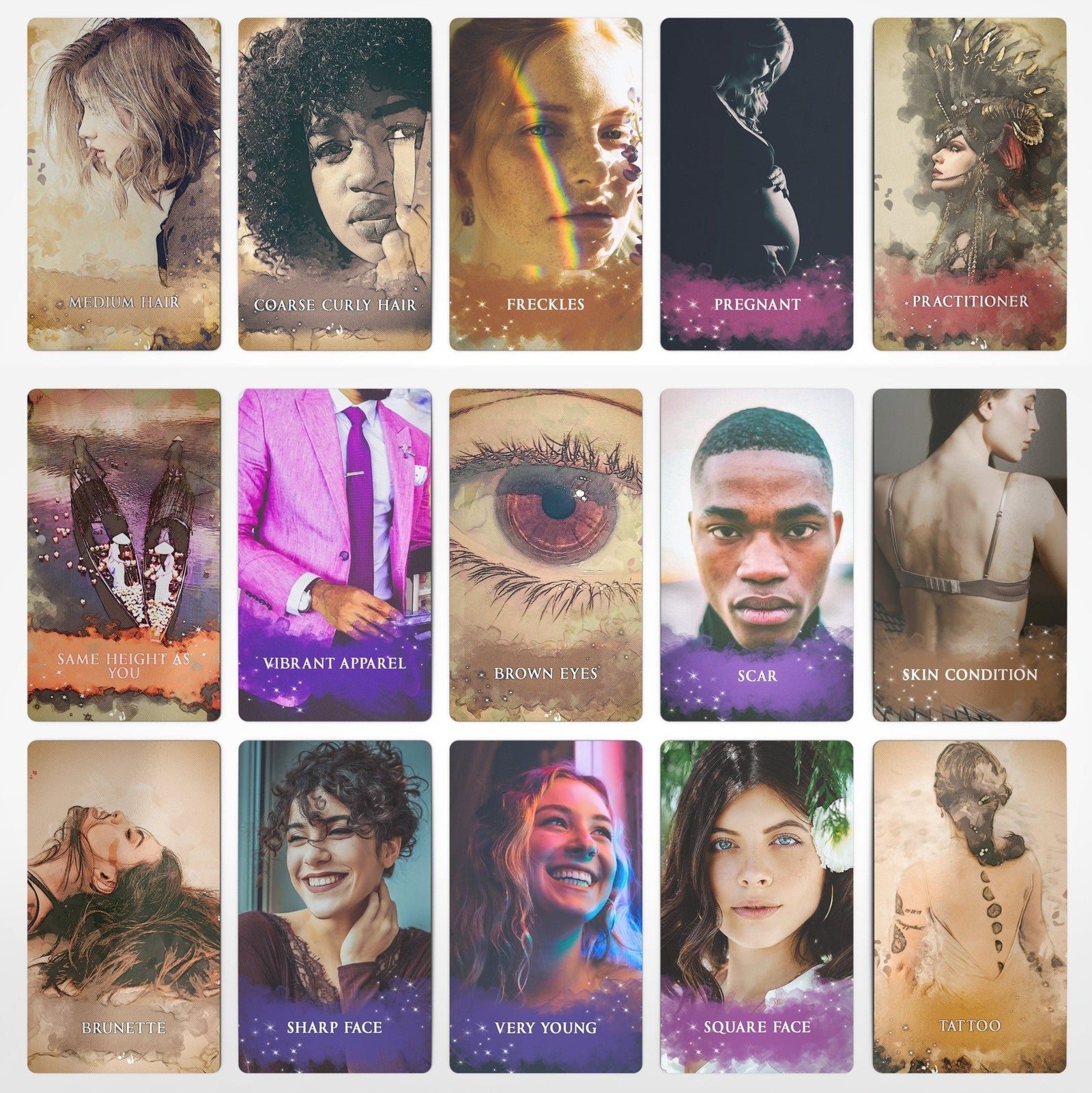 Who Is It Physical Features Oracle Deck | Intuitive Reading Cards for
