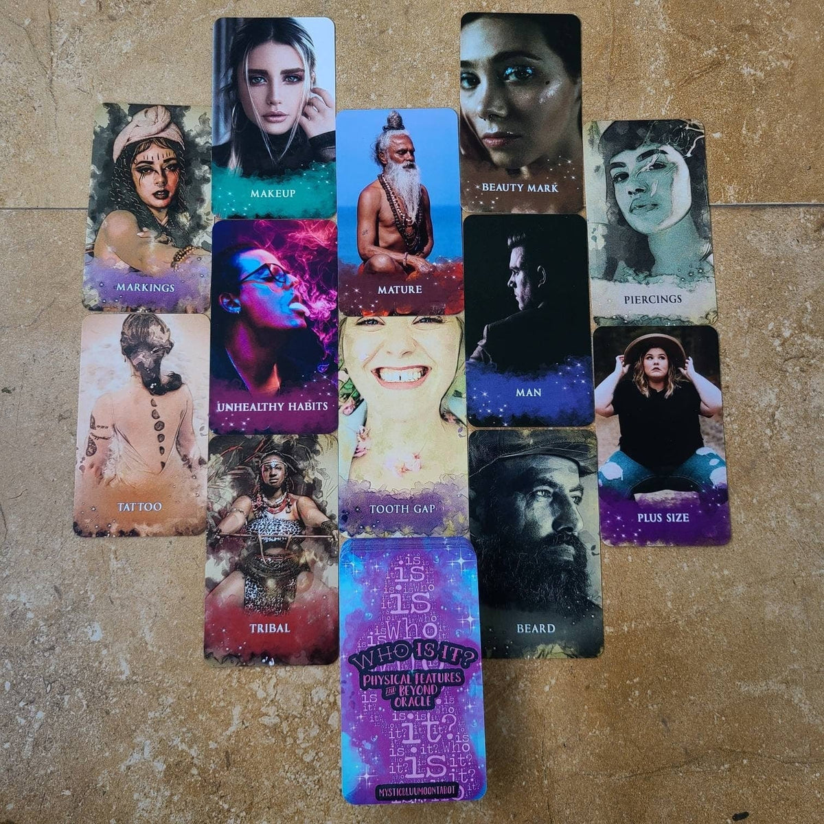 Who Is It Physical Features Oracle Deck | Intuitive Reading Cards for